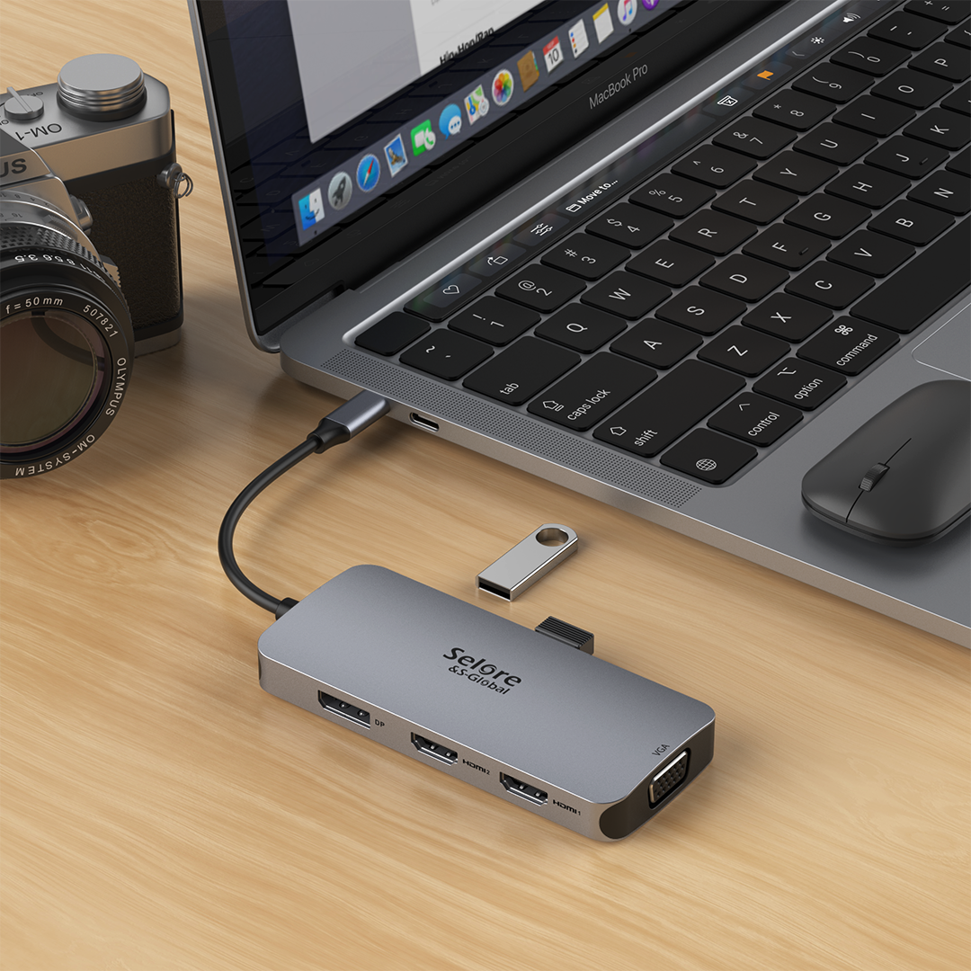 Simplify Connectivity with the Selore 7 in 1 USB C Docking Station